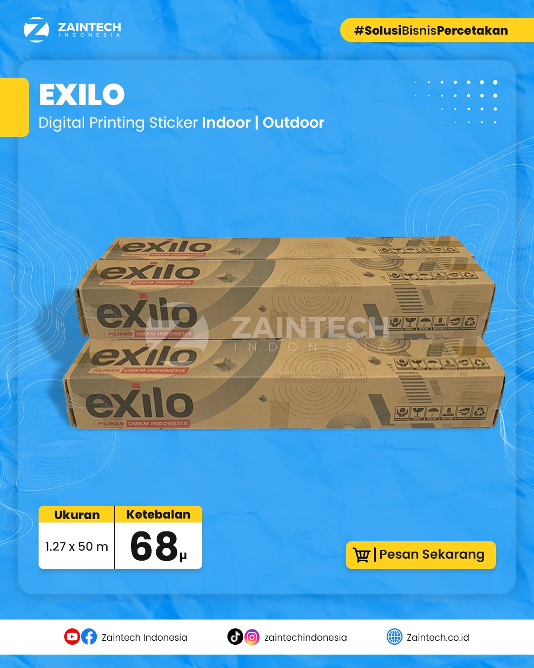 Exilo Sticker Digital Printing Indoor Outdoor Premium
