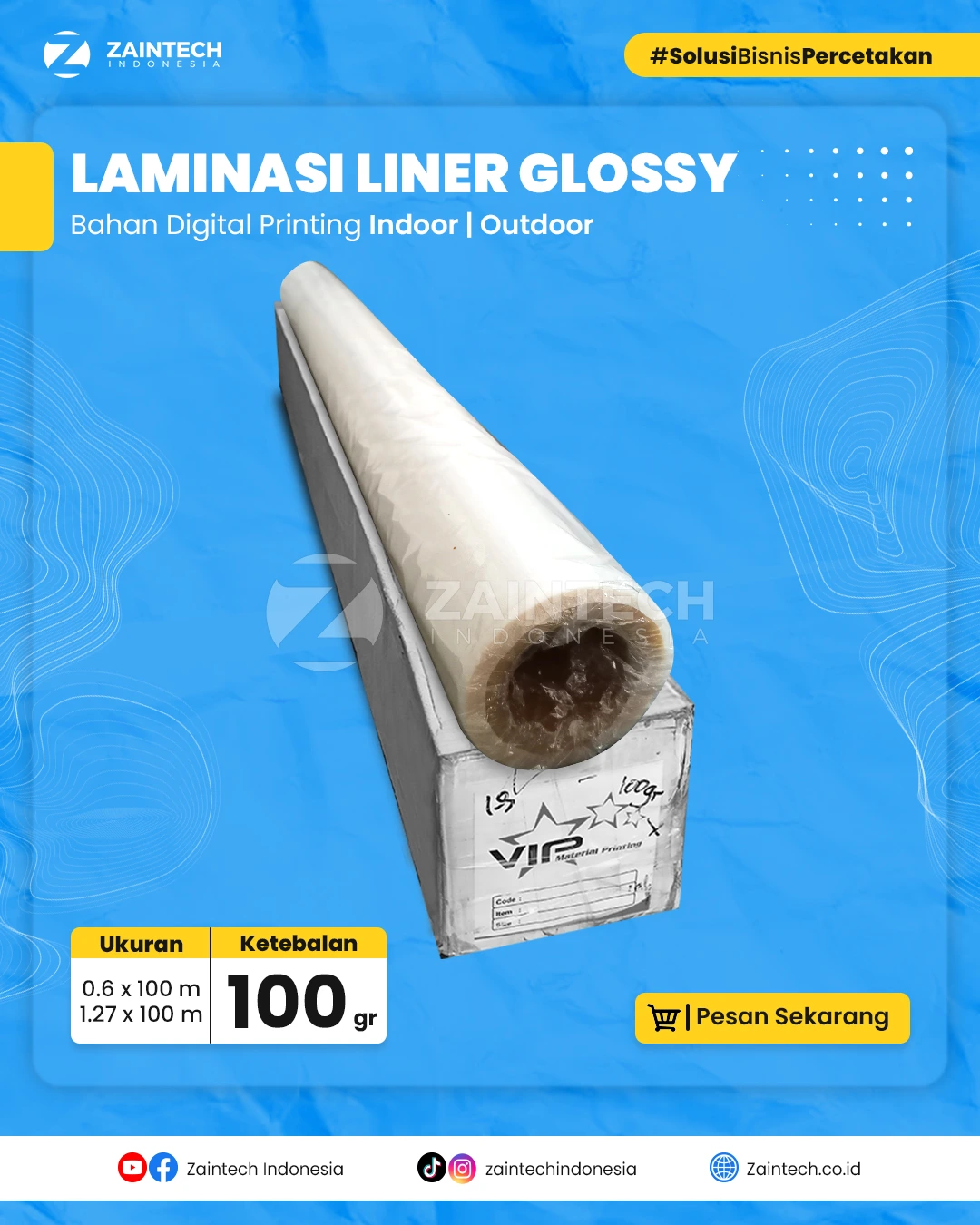 Laminasi Liner Glossy untuk Digital Printing