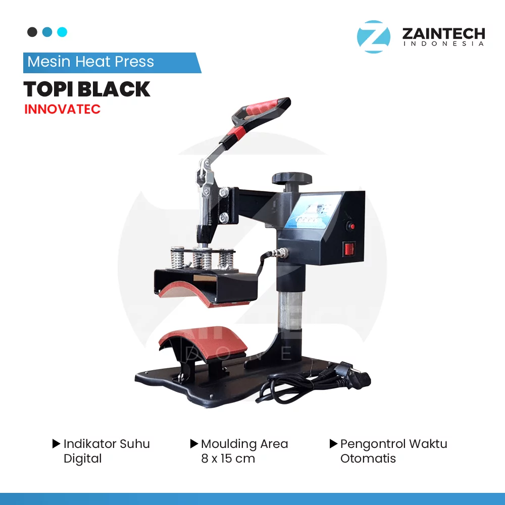 Jual Mesin Heat Press Topi INNOVATEC Black Murah Bergaransi